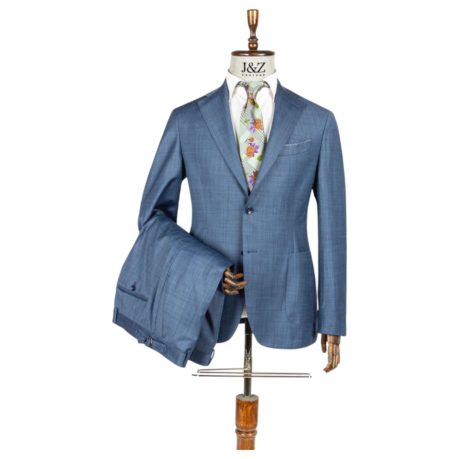 Victor Baron Men's Suits 8538-E5 Blue – J&Z Couture