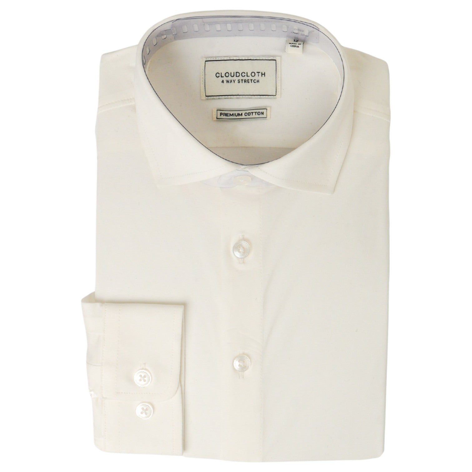 Cloud-Cloth Stretch Boys Off White Dress Shirt SH9901 – J&Z Couture